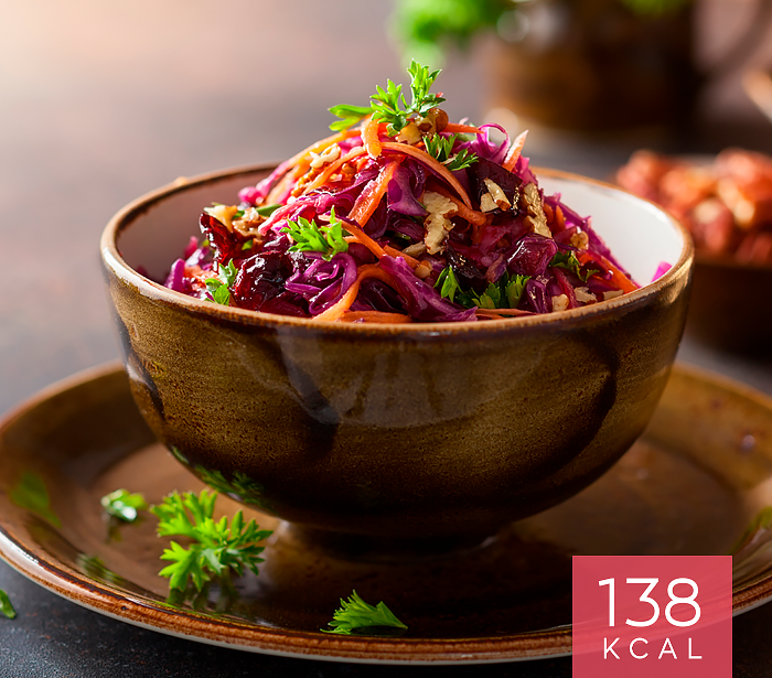 Salada de Couve Roxa, Maçã e Nozes Crocantes - Dieta Biotrês